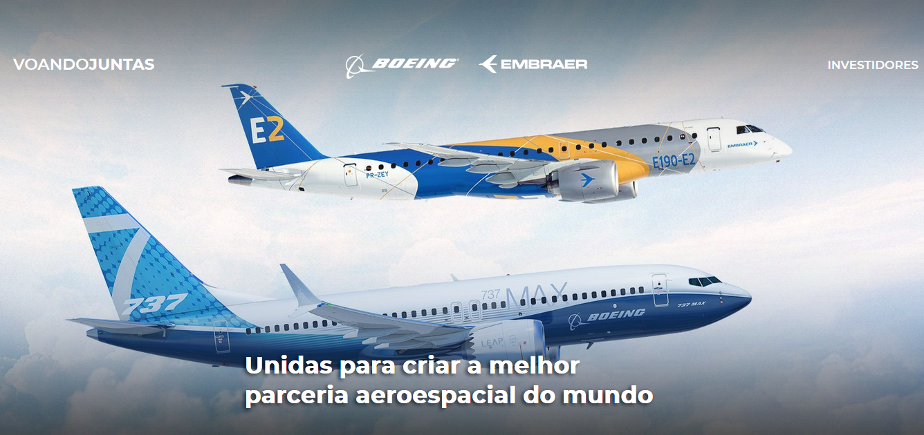 Boeing e Embraer criam website para divulgar benefícios de Joint ...