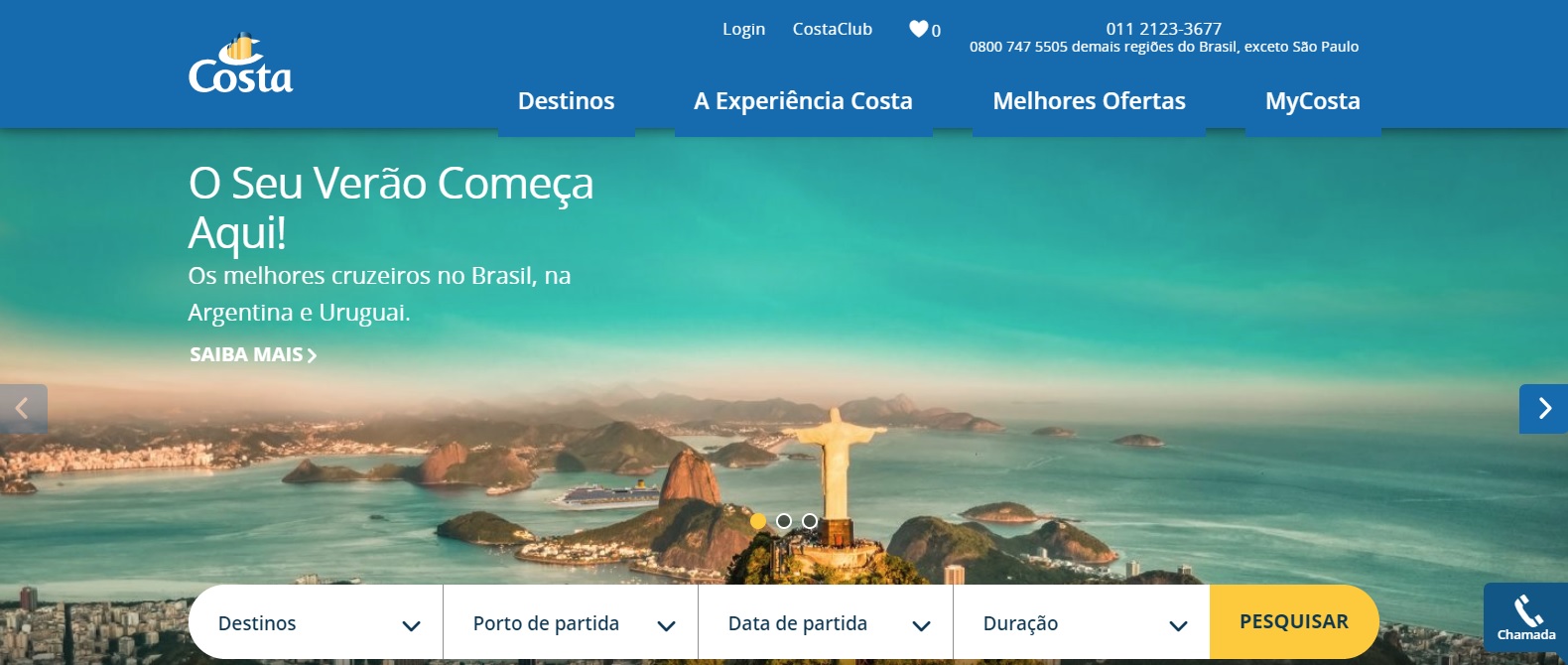 Costa Cruzeiros lança novo site com maior interatividade e tour virtual ...