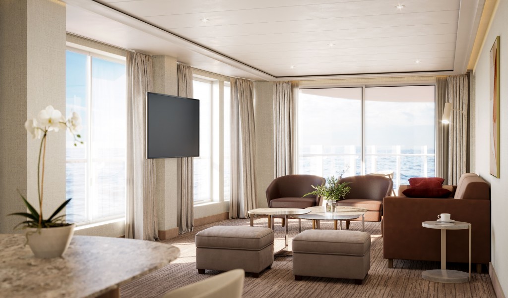 Silversea revela detalhes das suítes exclusivas de até 400m² do Silver Nova