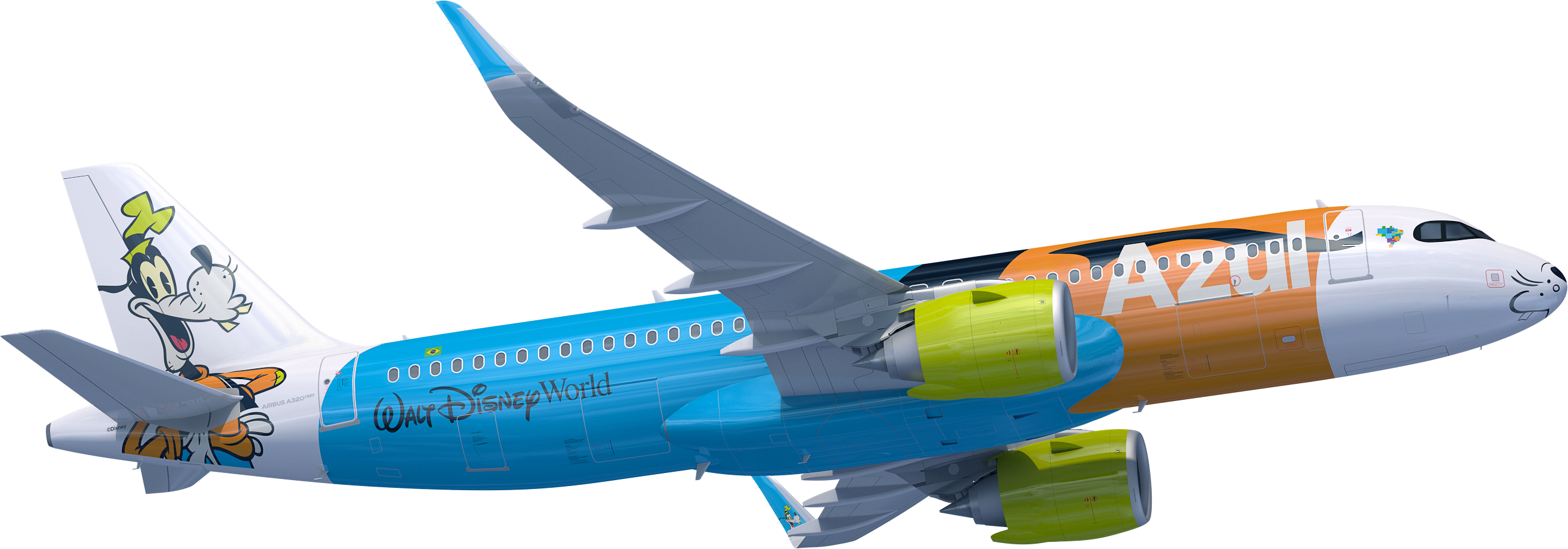 Azul e Disney revelam as primeiras imagens da aeronave do Pateta - M&E ...